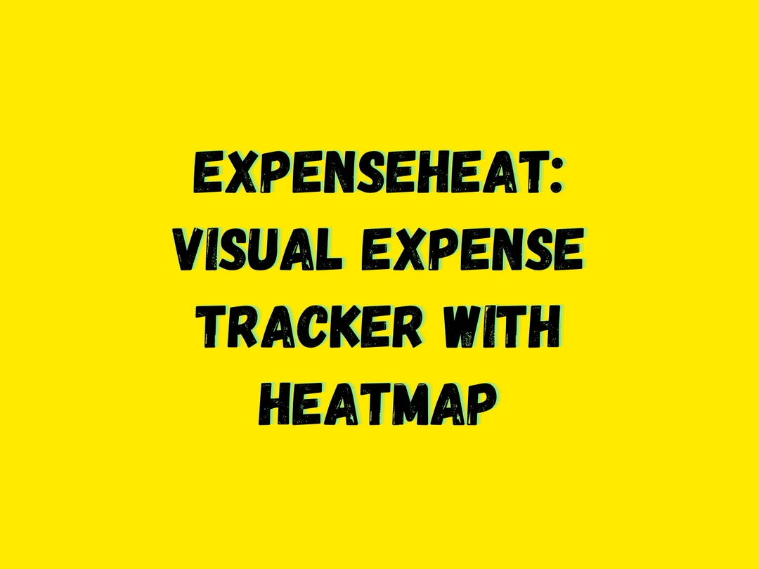 Expenseheat: Visual Expense Tracker With Heatmap - Etsy