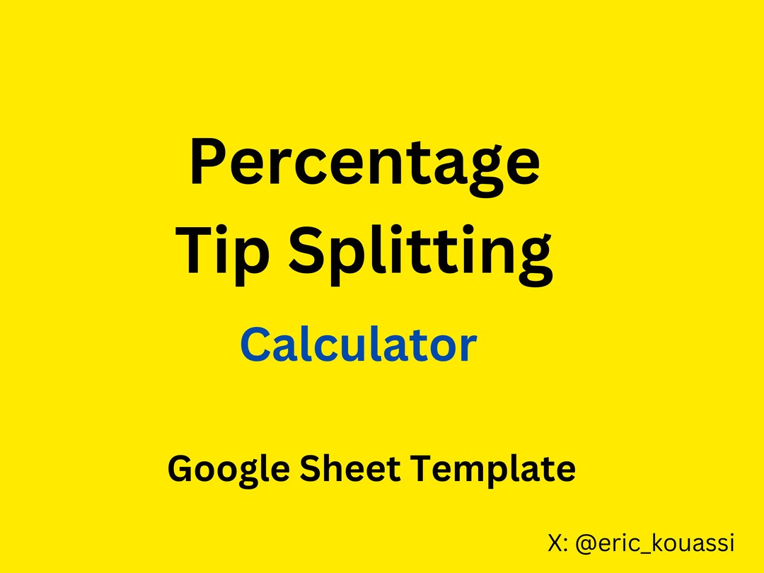 Methods of Tip Splitting: Percentage Tip-out - Etsy