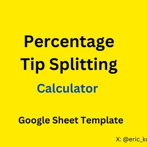 Methods of Tip Splitting: Percentage Tip-out - Etsy