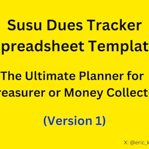 Susu/sou-sou Money Tracker Spreadsheet (version 1) - A Treasurer’s Top ...