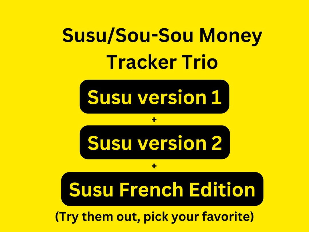 Susu/sou-sou Money Tracker Trio - Grab All 3 for Less & Pick Your ...