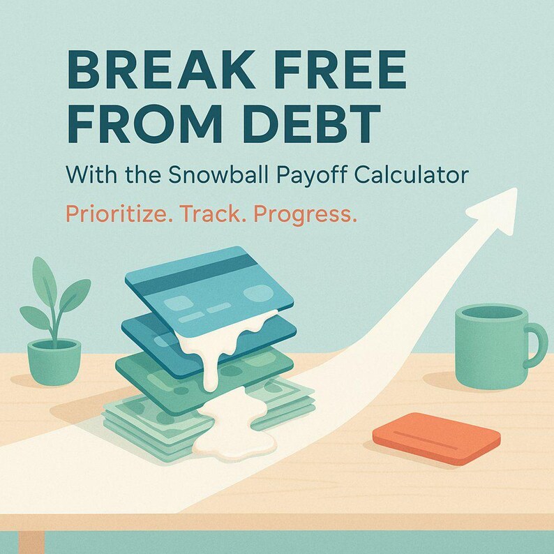 Snowball Debt Payoff Calculator | Google Sheets Template | Debt Tracker ...