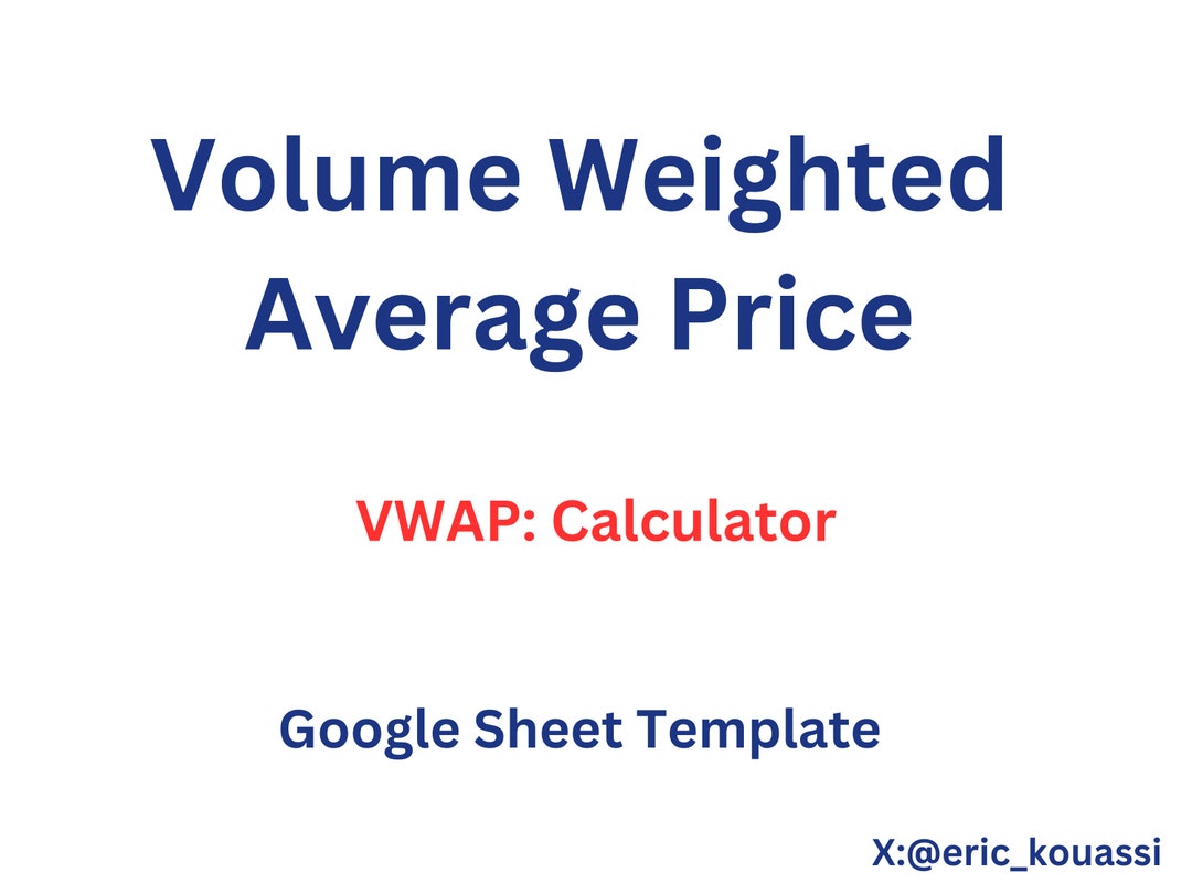 VWAP Calculator - Etsy