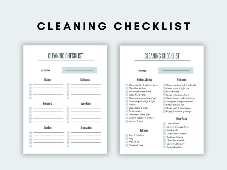 Cleaning Schedule Bundle Printable, Cleaning Planner Bundle, Cleaning ...