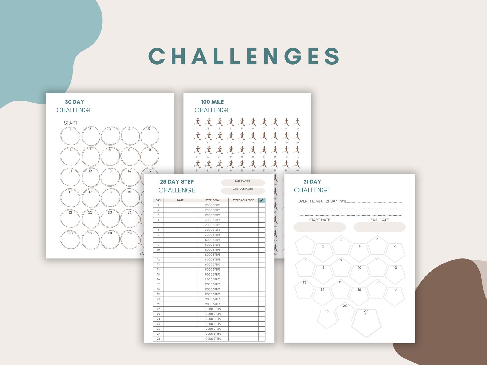 Fitness Planner, Weight Loss Tracker, BUNDLE, Workout Planner Fitness ...