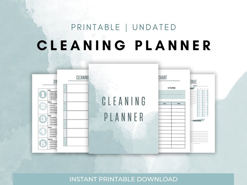 Cleaning Schedule Bundle Printable, Cleaning Planner Bundle, Cleaning ...