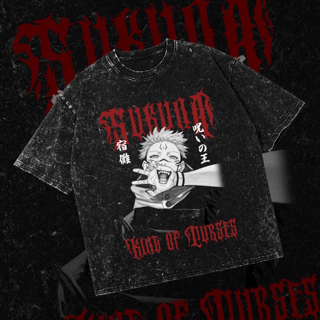 Sukuna Shirt Oversized Streetwear Shirt Jujutsu Kaisen Shirt Anime ...