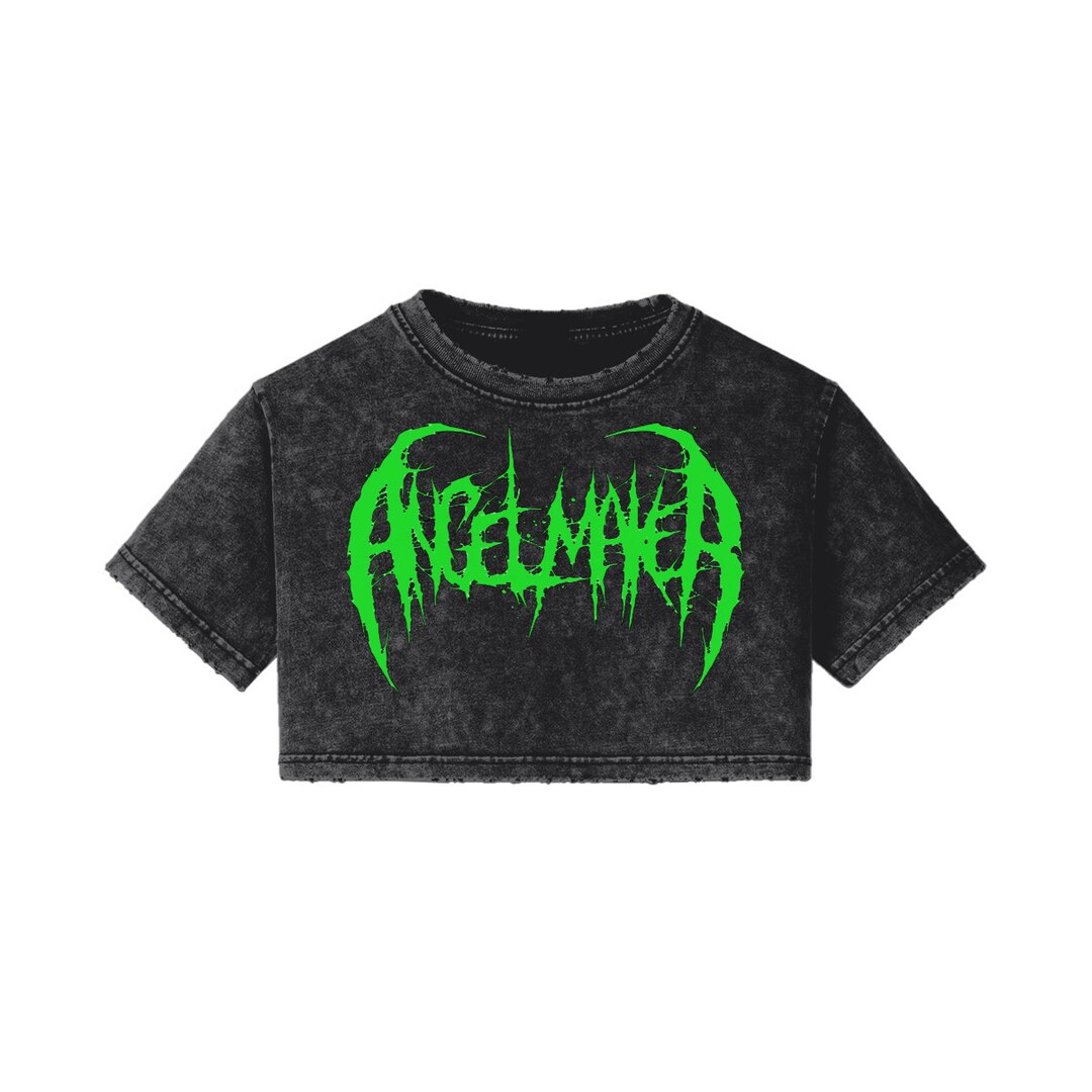 ANGEL MAKER Deathcore Clothing Gothic Clothes Women's Snow Washed Crop ...