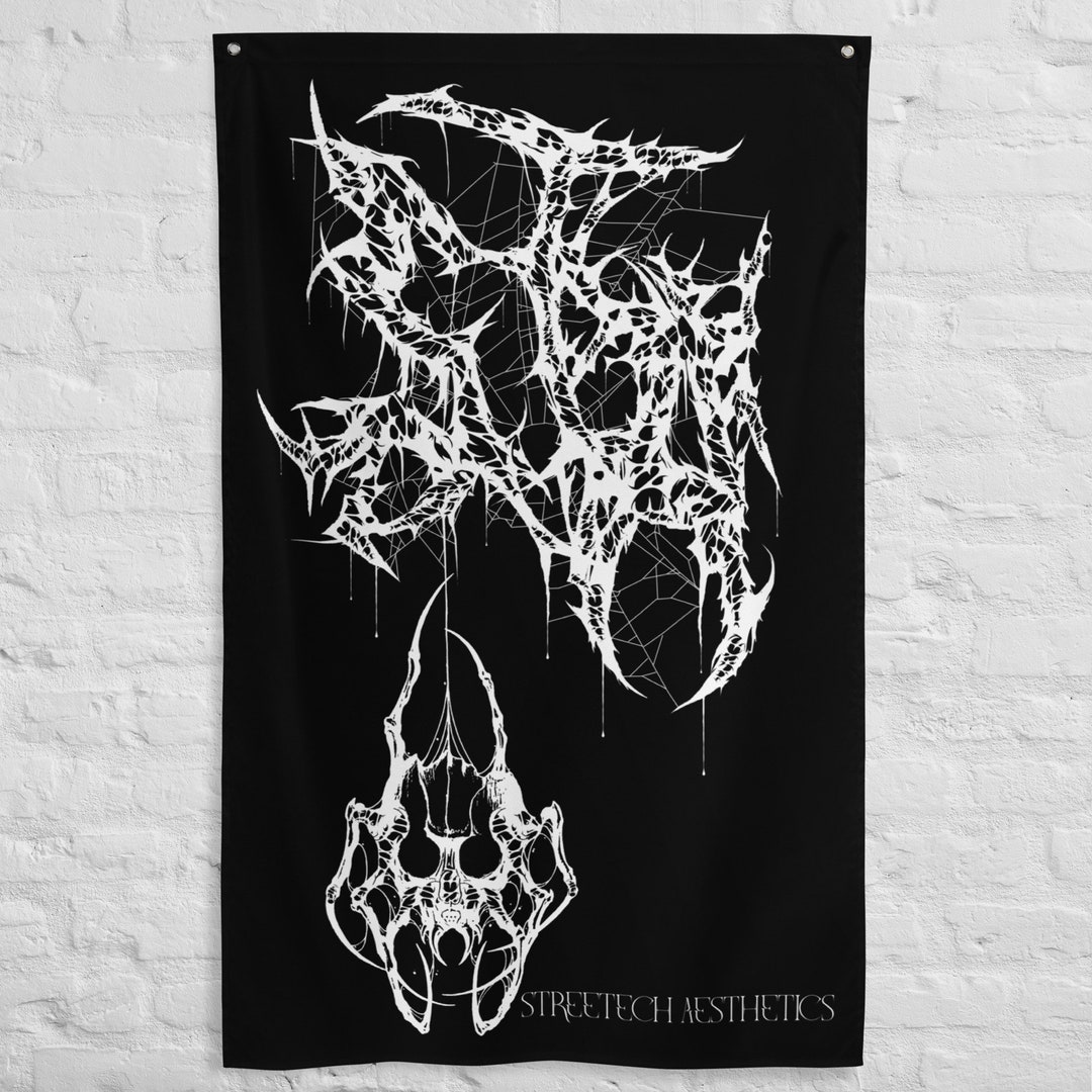 STREETECHAESTHETICS ORIGINAL DESIGN Deathcore Logo Flag Banner - Etsy