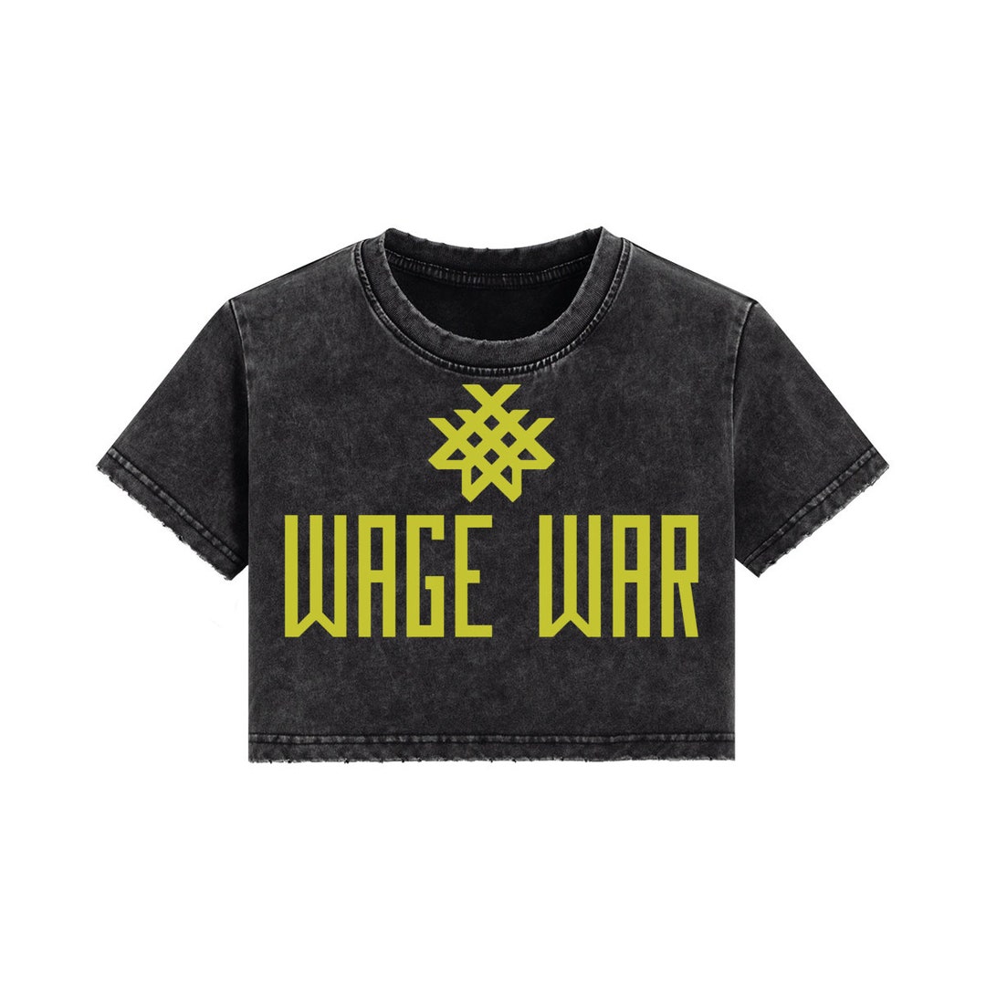 WAGE WAR Metalcore Clothing Gothic Clothes Women's Snow Wash Crop Top T ...