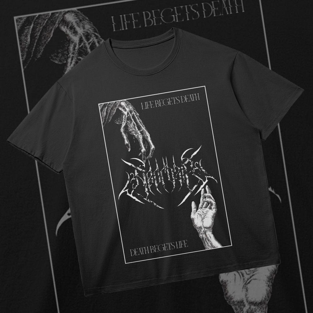 NECROSIS ORIGINAL DESIGN Gothic Clothing Deathcore Logo Dark Edgy T ...