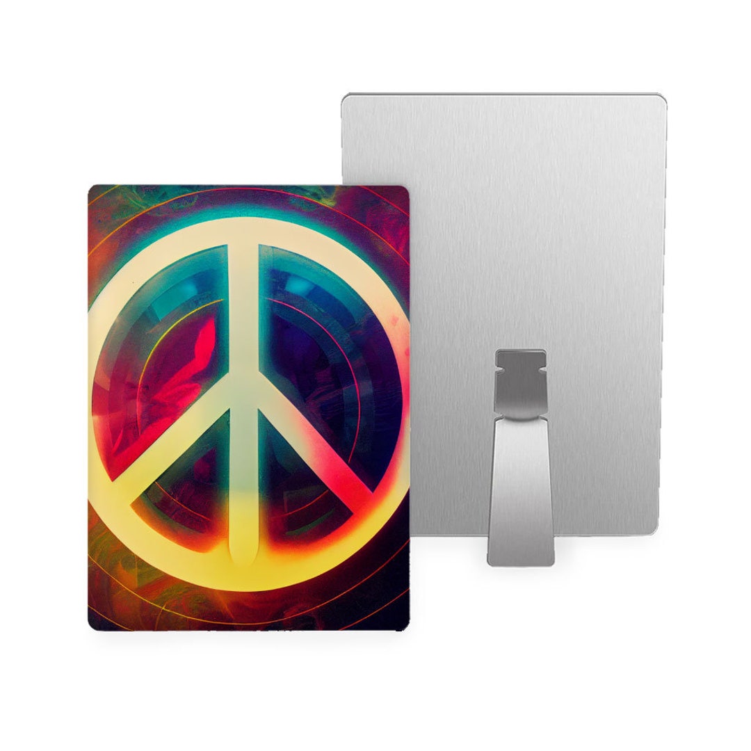 Peace Sign Desk Picture Metal Frame Art Psychedelic Hippie - Etsy