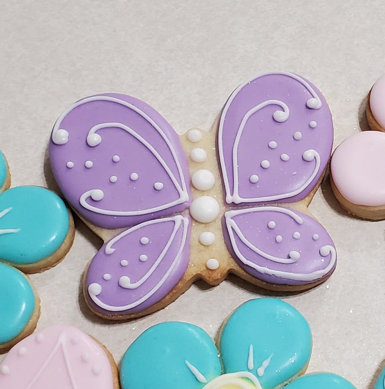 Flowers and Butterflies Cookies - Etsy