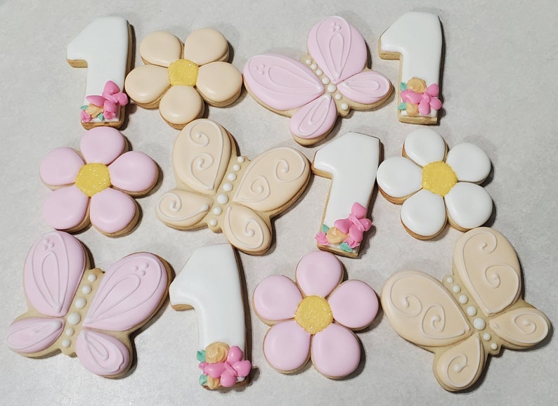 Flowers and Butterflies Cookies - Etsy