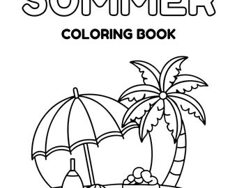 My Summer Coloring Book - Etsy