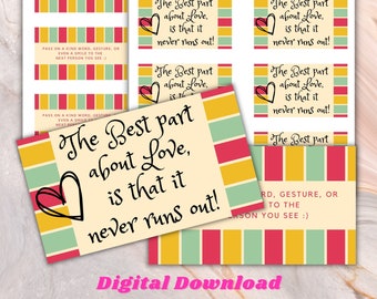 Kindness Cards, Compliment Cards, Inspirational Message, Mindfulness ...