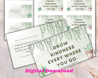 Kindness Cards, Compliment Cards, Inspirational Message, Mindfulness ...