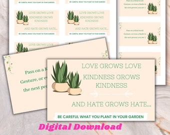 Kindness Cards Compliment Cards Inspirational (Instant Download) - Etsy