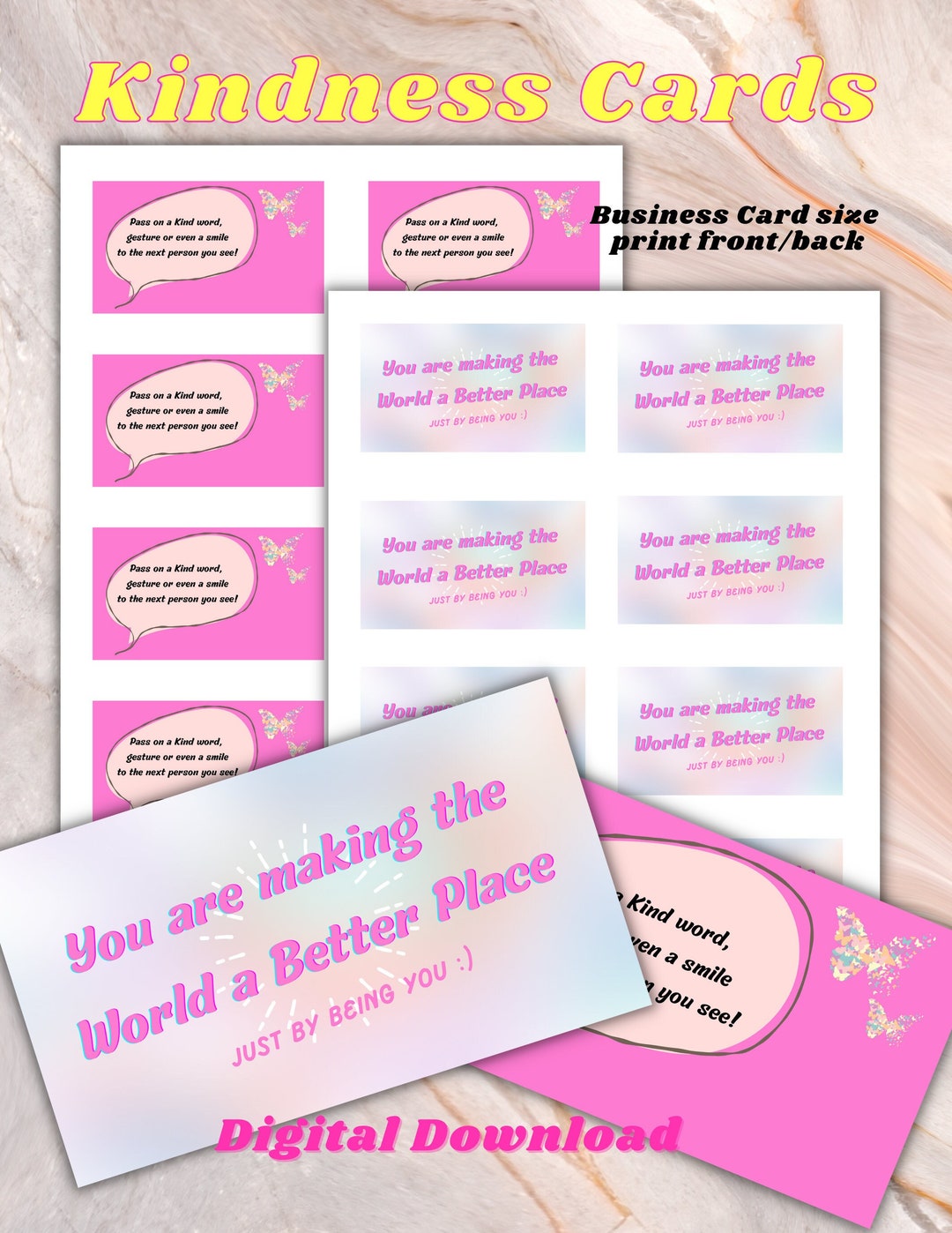 Kindness Cards Compliment Cards Inspirational Message - Etsy