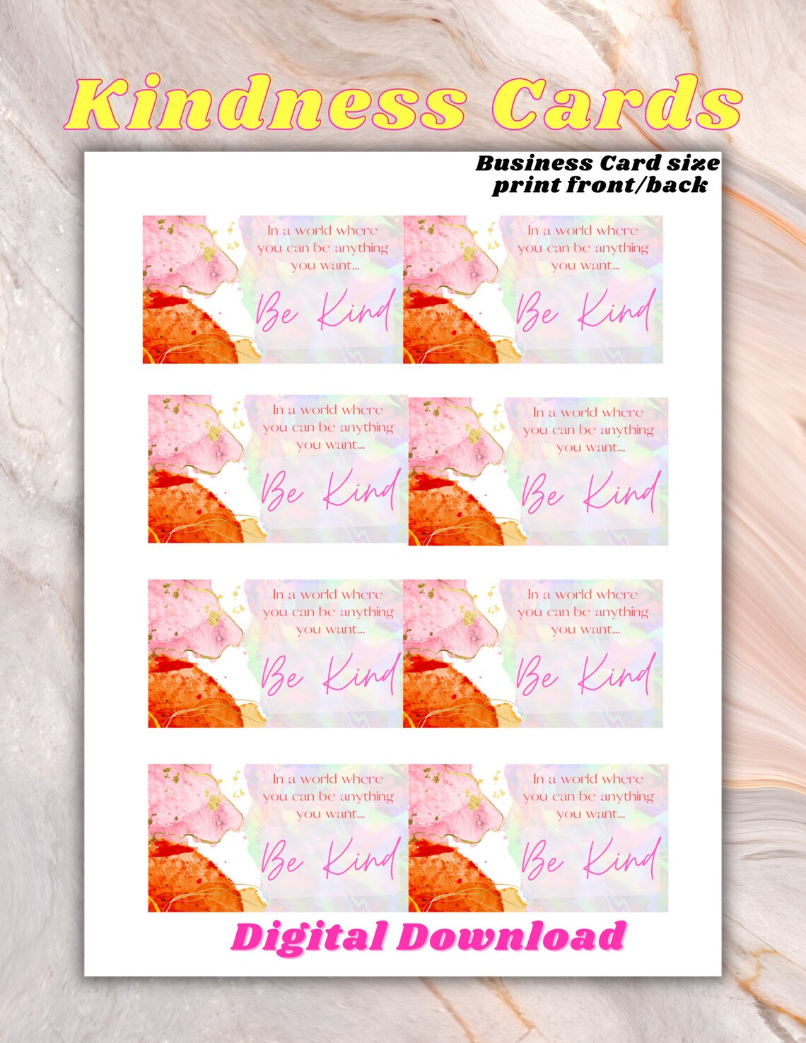 Kindness Cards, Compliment Cards, Inspirational Message, Mindfulness ...