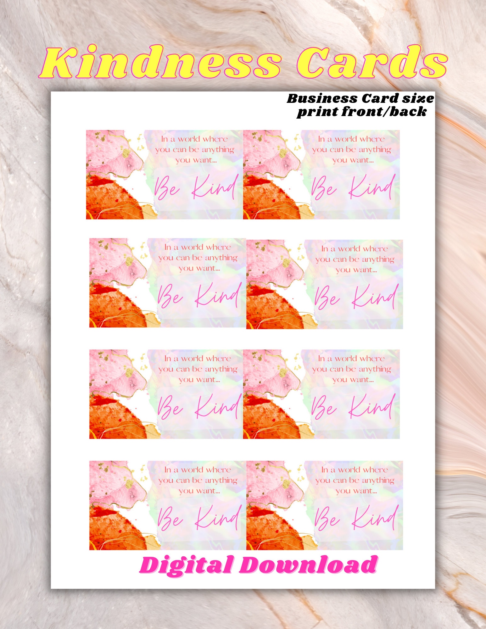 Kindness Cards, Compliment Cards, Inspirational Message, Mindfulness ...