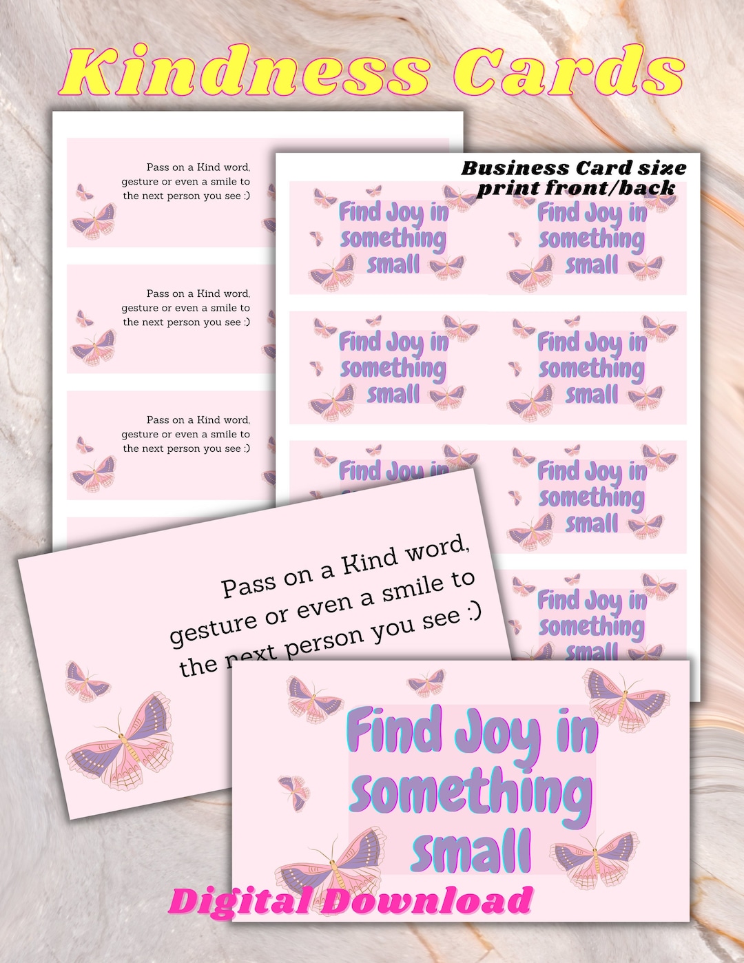 Kindness Cards, Compliment Cards, Inspirational Message, Mindfulness ...