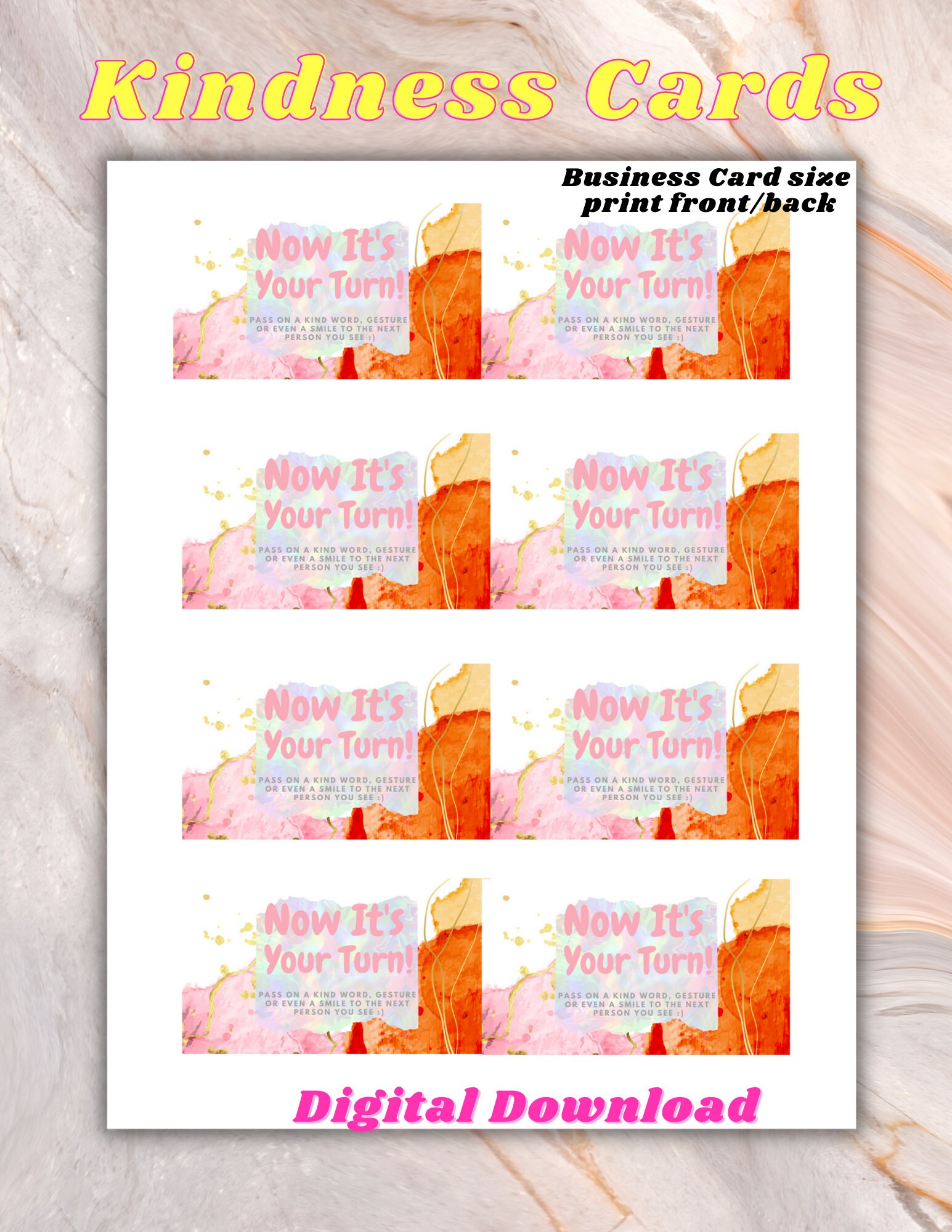 Kindness Cards, Compliment Cards, Inspirational Message, Mindfulness ...