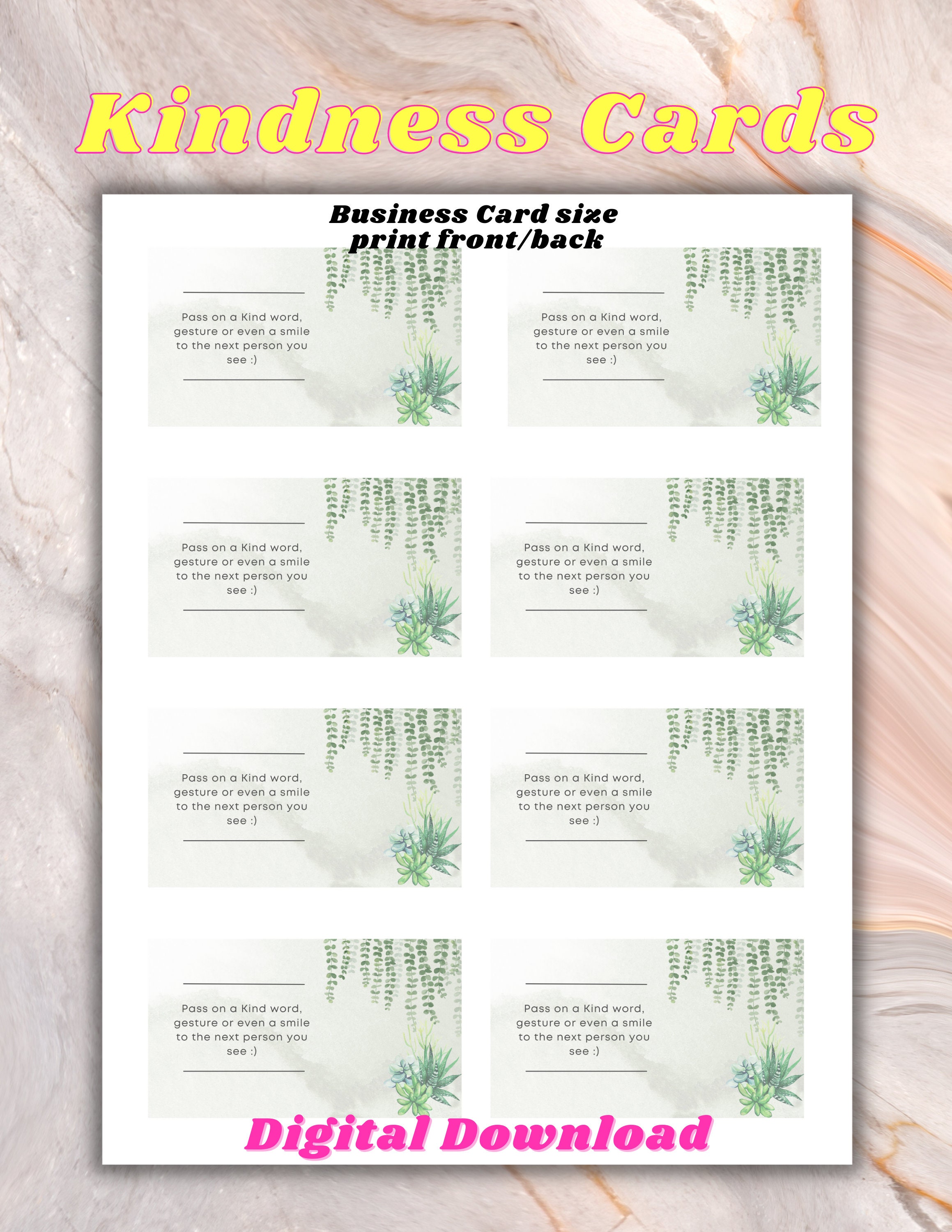 Kindness Cards Compliment Cards Inspirational Message - Etsy