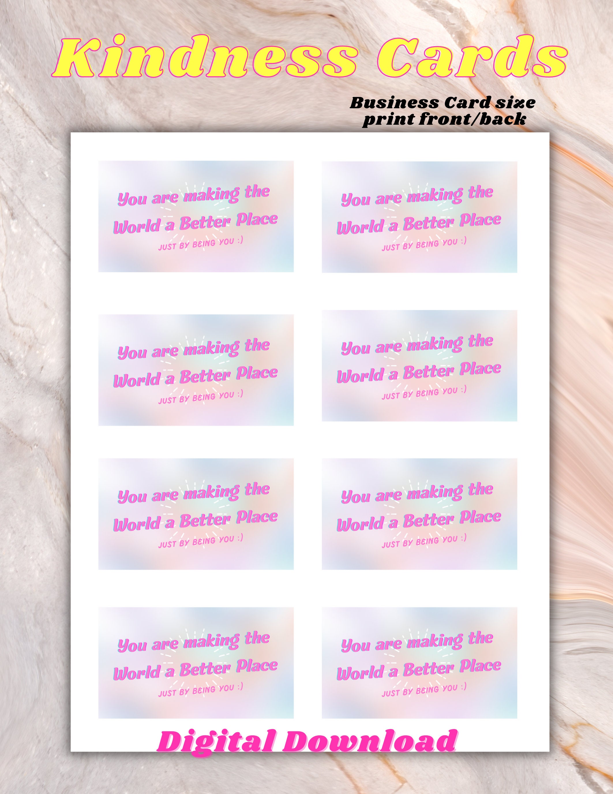 Kindness Cards Compliment Cards Inspirational Message - Etsy