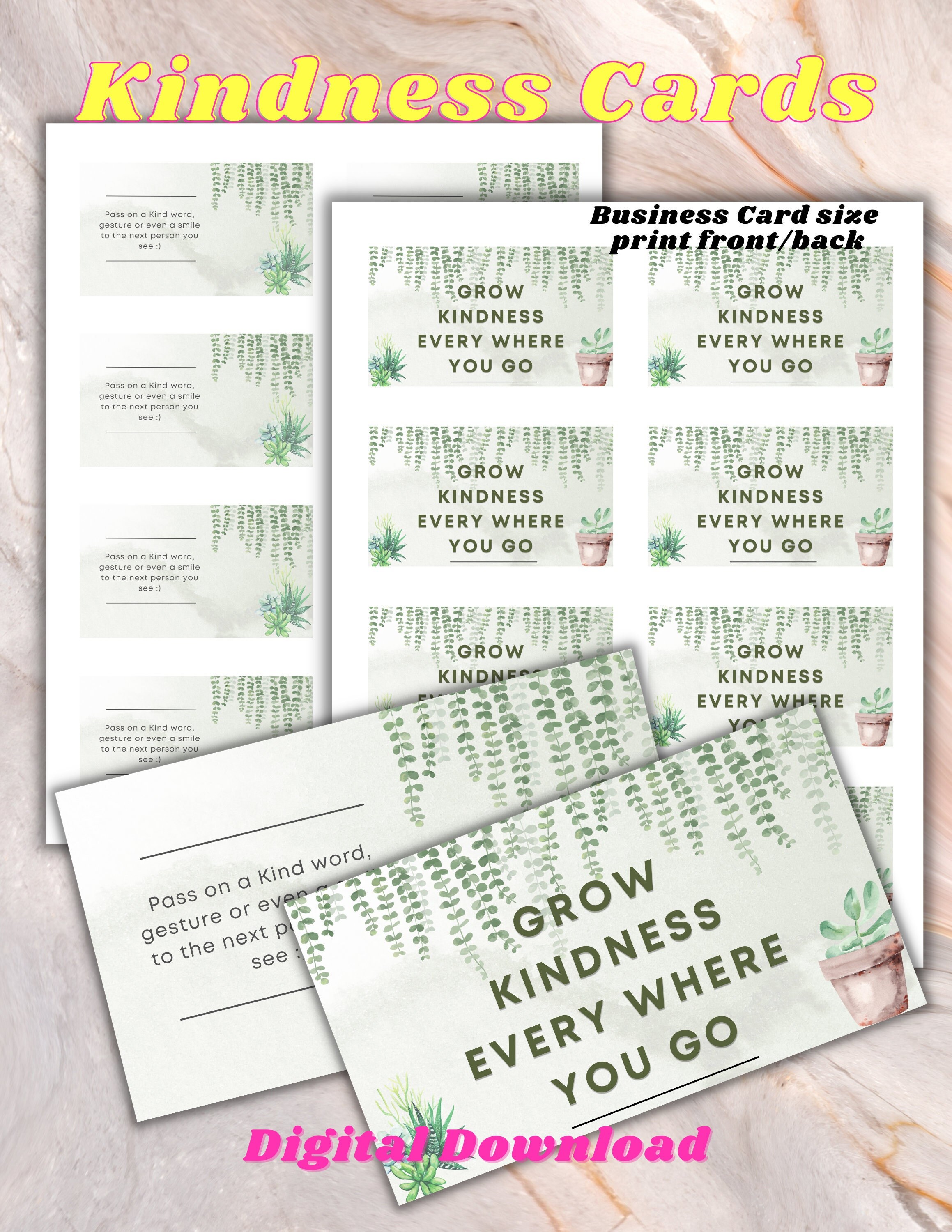 Kindness Cards Compliment Cards Inspirational Message - Etsy