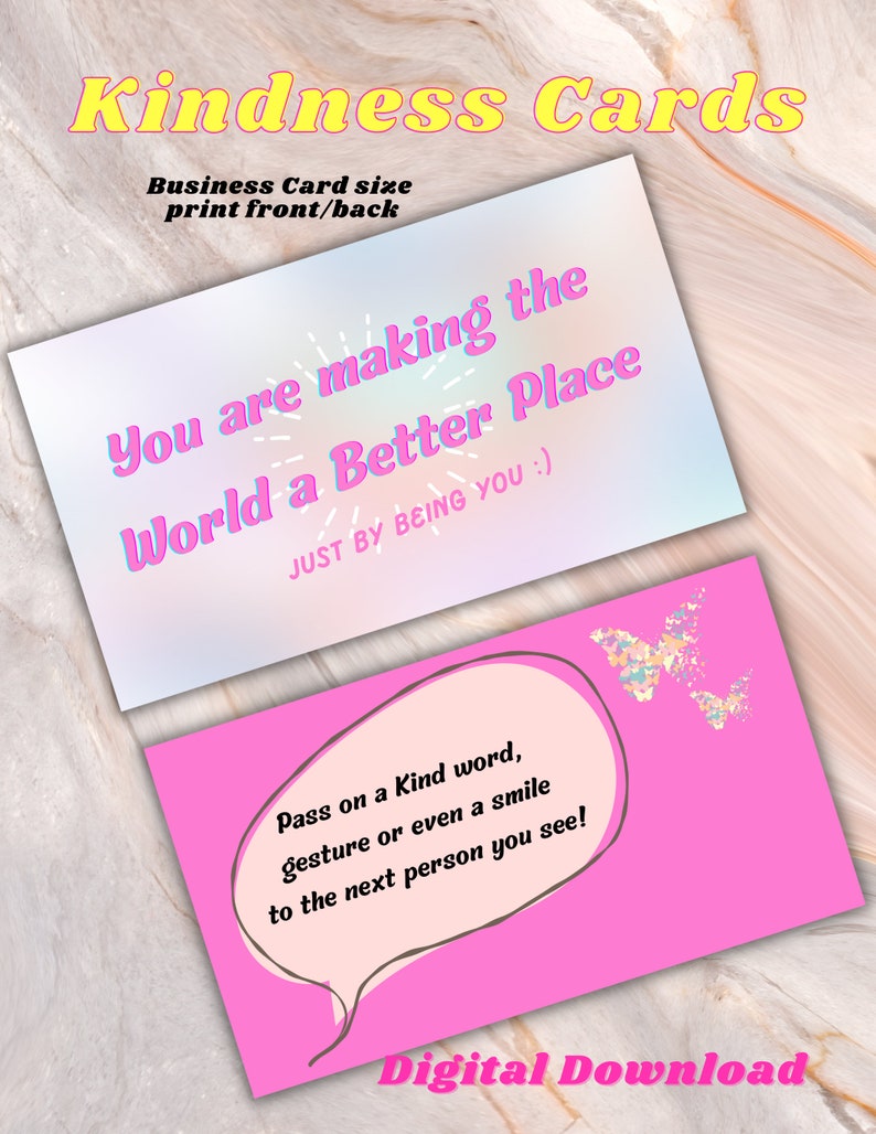 Kindness Cards Compliment Cards Inspirational Message - Etsy