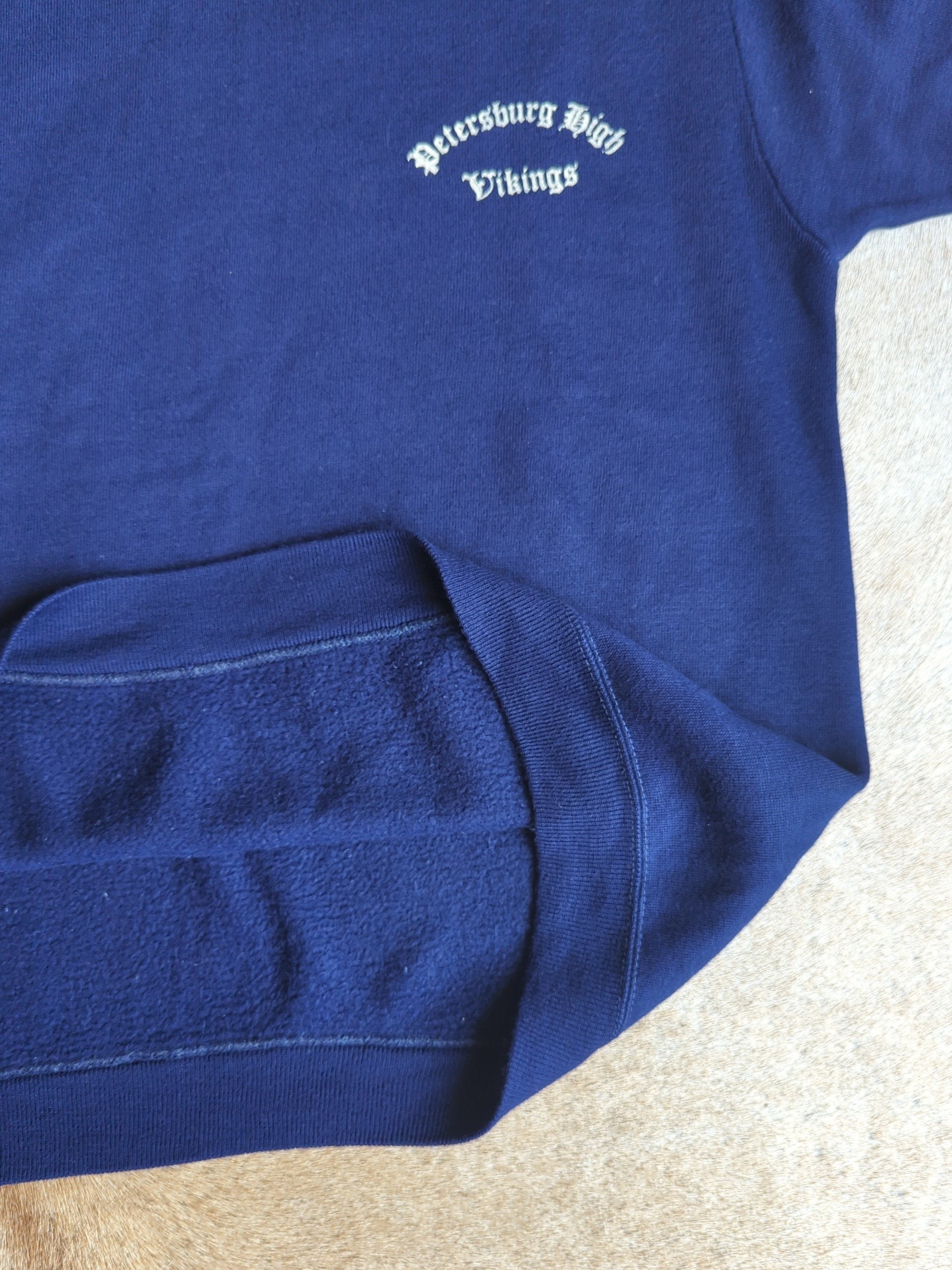 60's Champion Varsity Ringer Short Sleeve Sweatshirt Petersburg High ...
