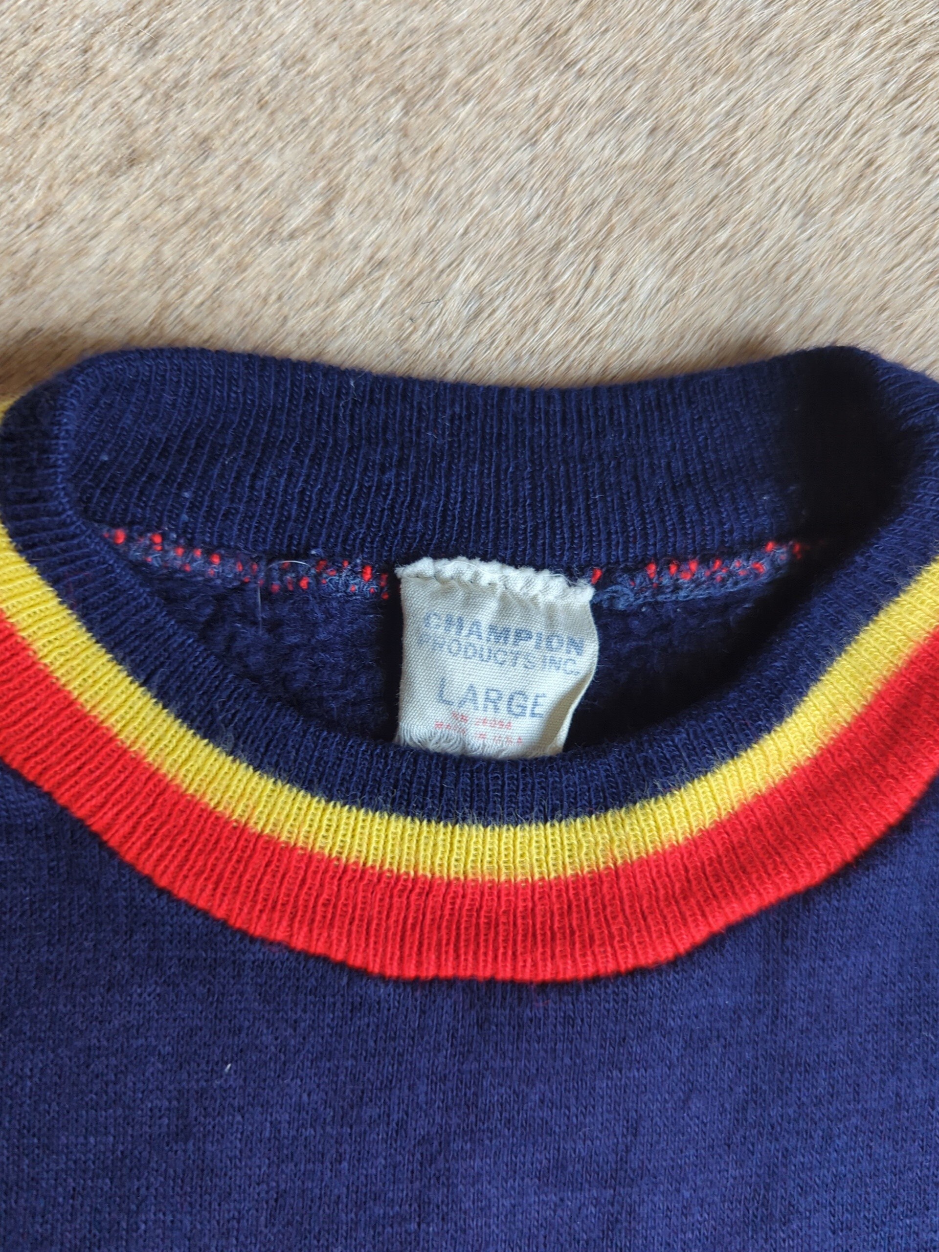 60's Champion Varsity Ringer Short Sleeve Sweatshirt Petersburg High ...