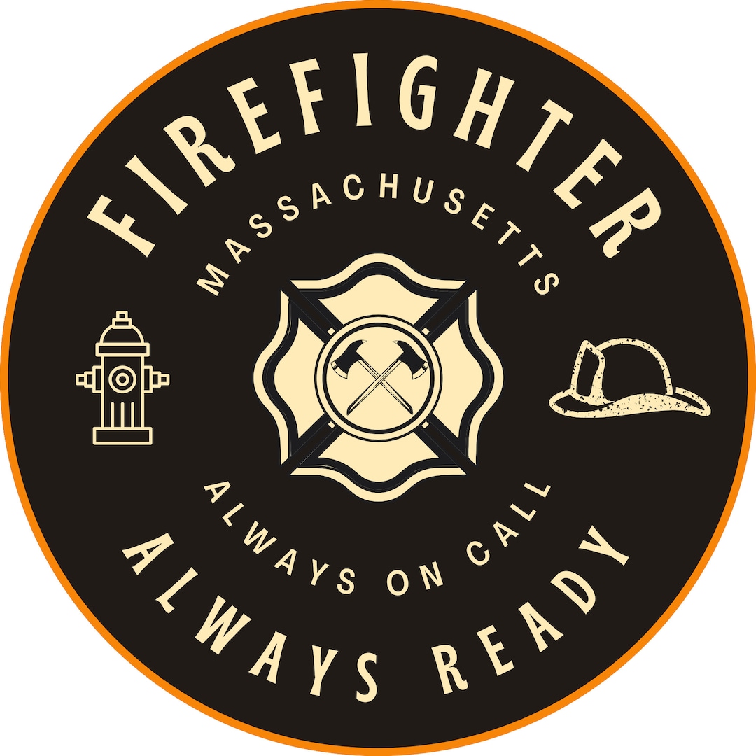 Firefighter Massachusetts Always on Call Always Ready - Etsy