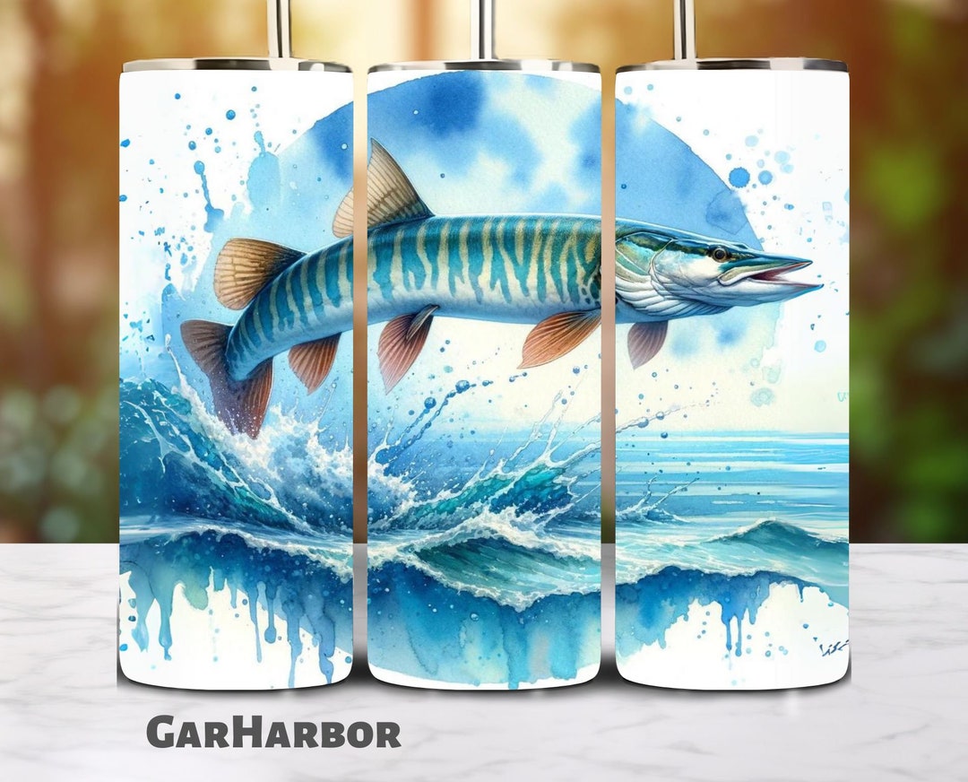 Fishing Lake Musky/muskie/muskellunge Tumbler Seamless Wrap 20oz ...