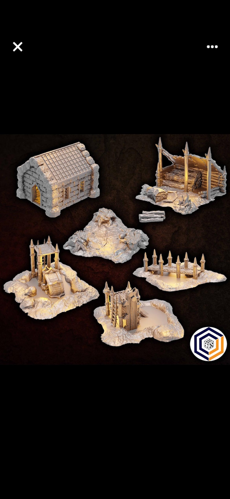 Middle Earth Painted Terrain Set - Ironhoard Set/ Orc/ Isengard Part 2 ...