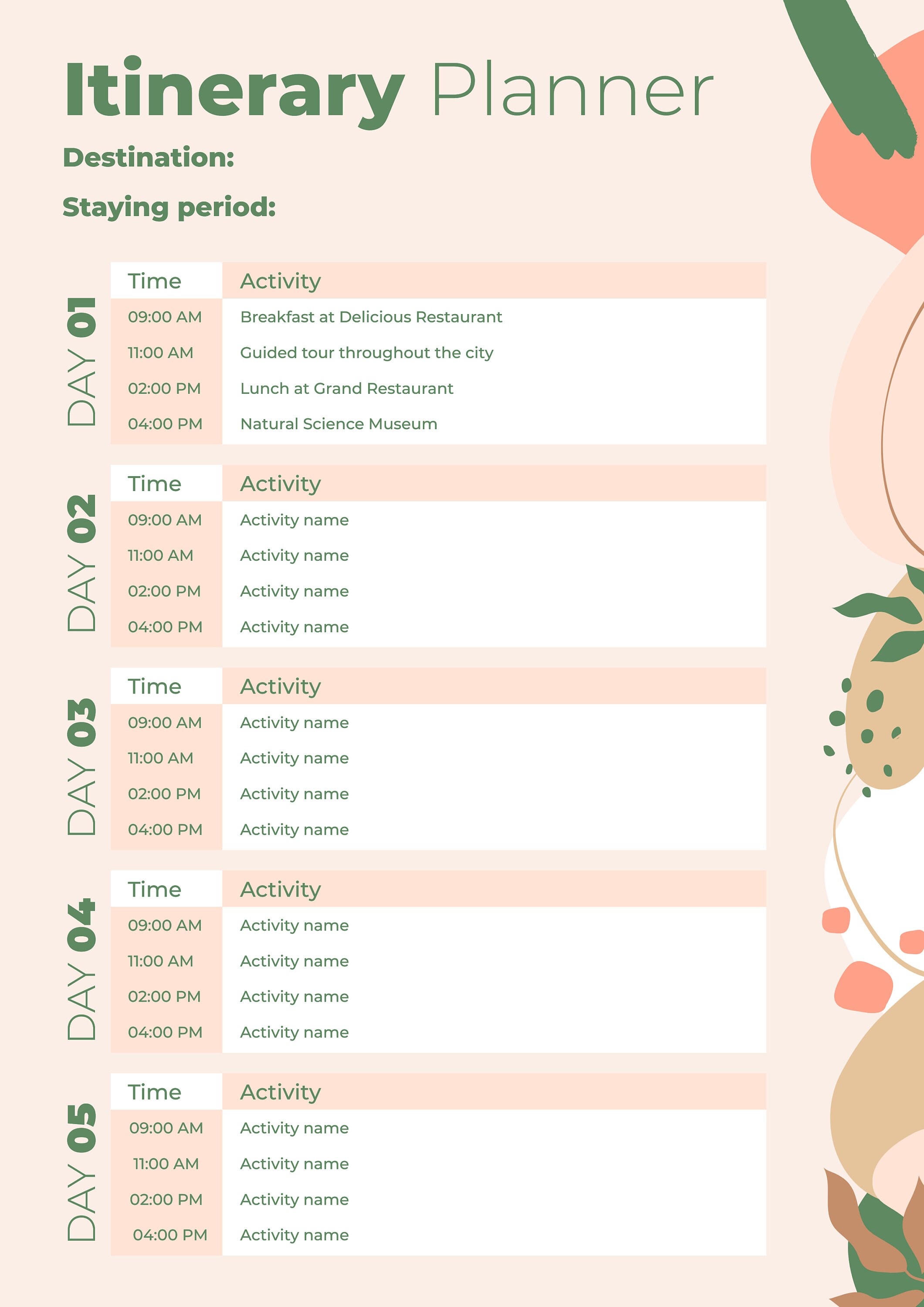 Digital Itinerary Planner - Etsy