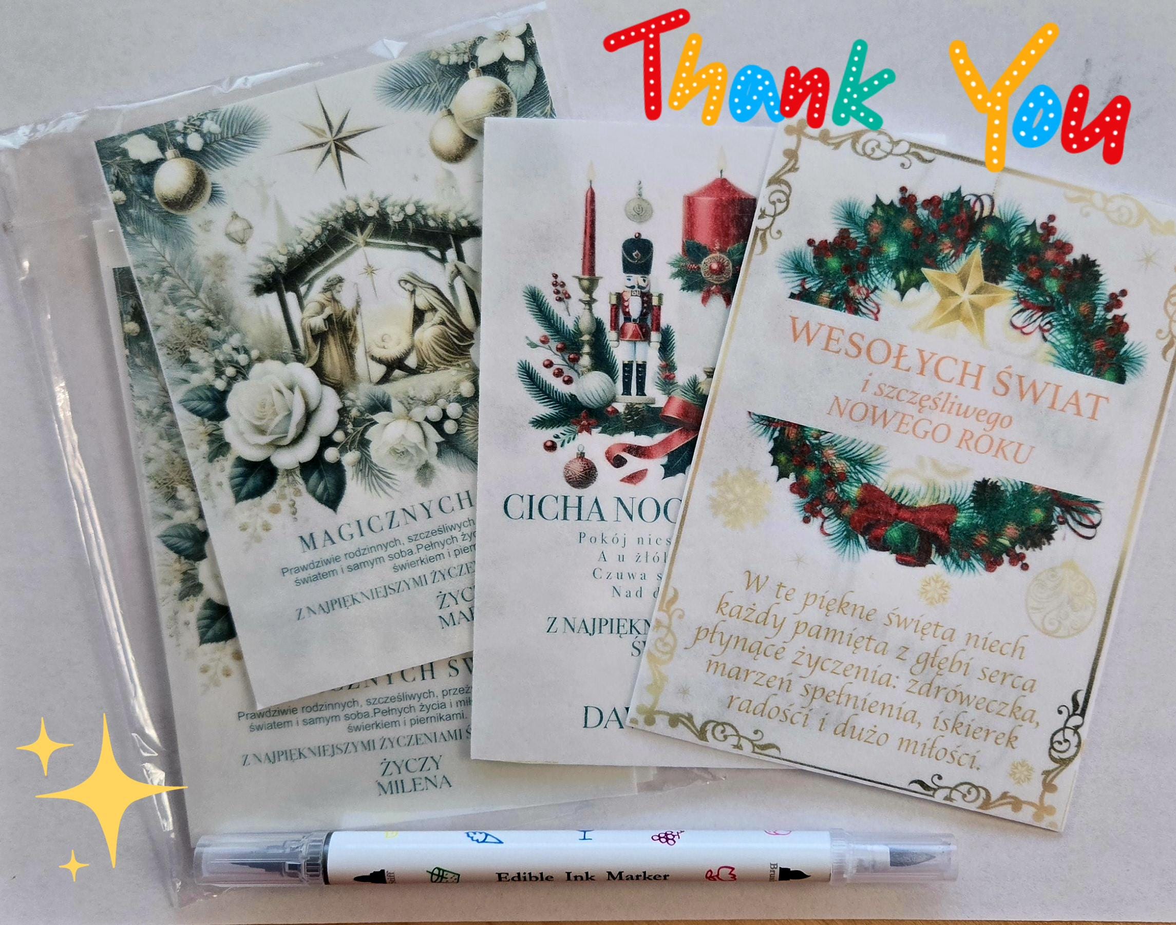 Polish OPLATKI Traditional Christmas Wafers 4 or 8 Pieces. 5.5x3.75 Our ...