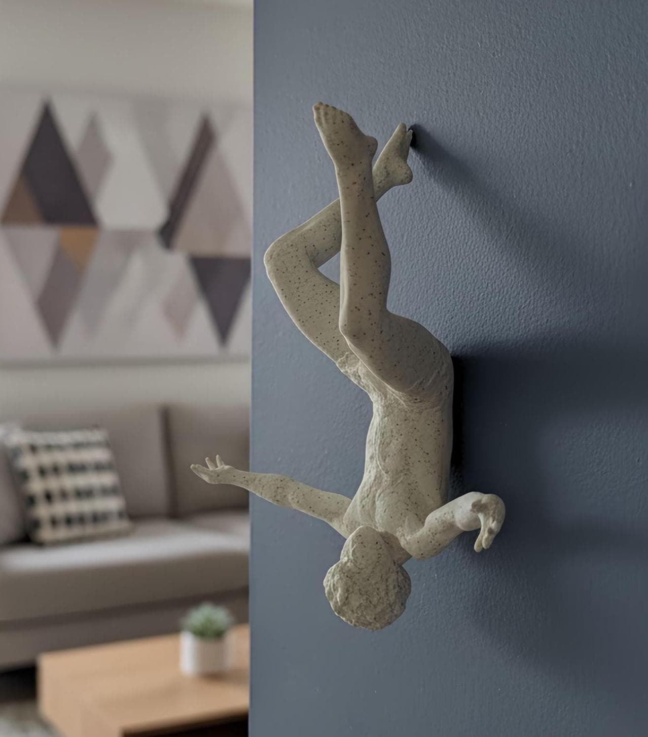 Floating Figure Wall Sculpture: Modern Art Deco Statue - Etsy