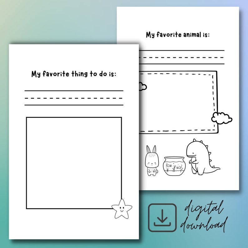 Kids All About Me Coloring Activity Book - Etsy