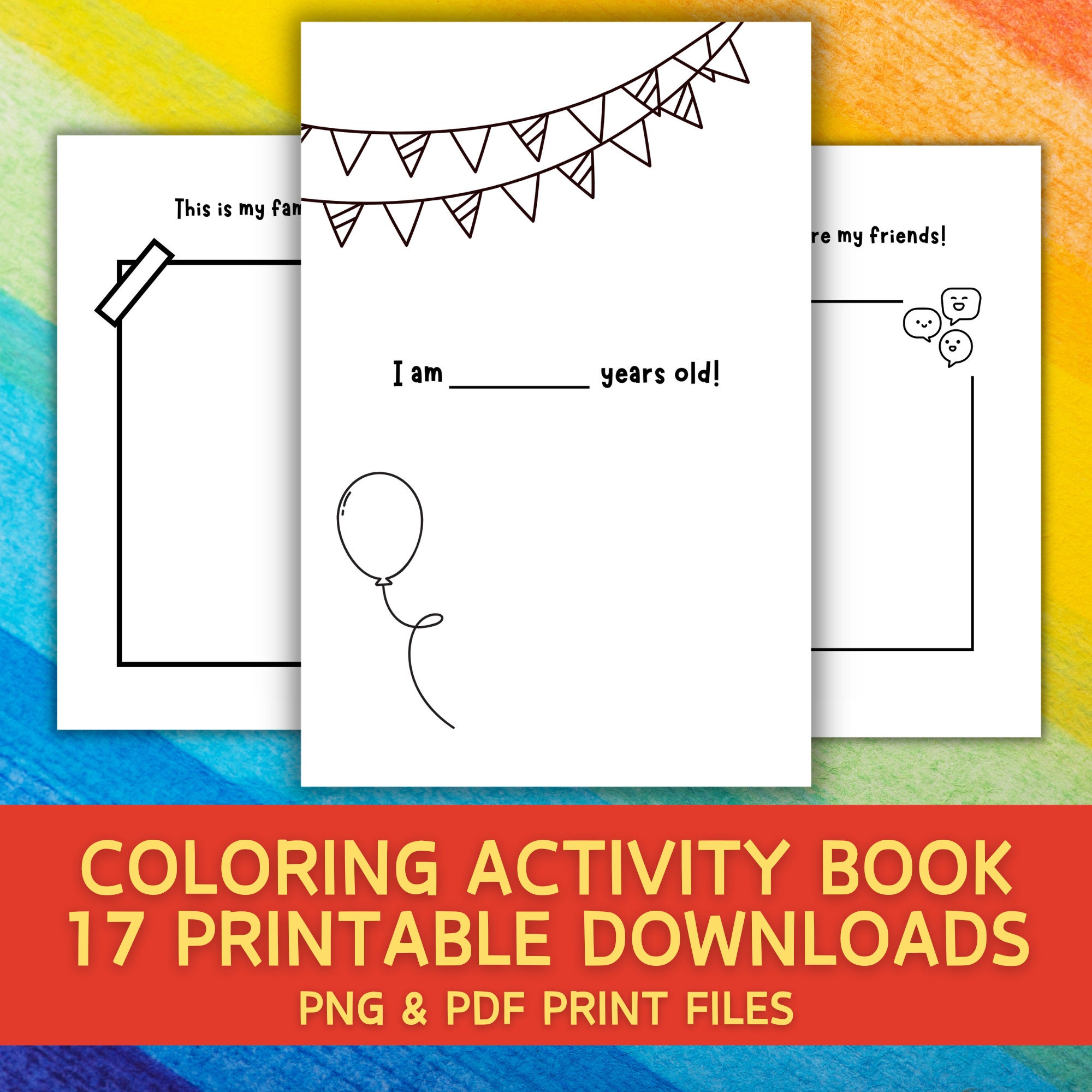 Kids All About Me Coloring Activity Book - Etsy