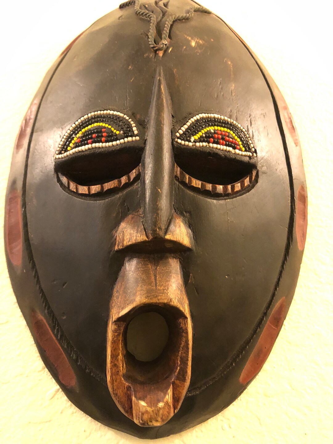 Beaded African Ashanti Mask, Ghana - Etsy