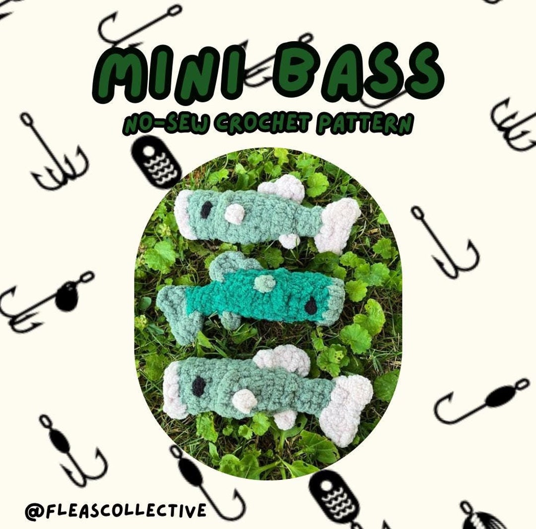 Mini Bass Crochet Pattern, No-sew Bass, No-sew Crochet Pattern, Market ...