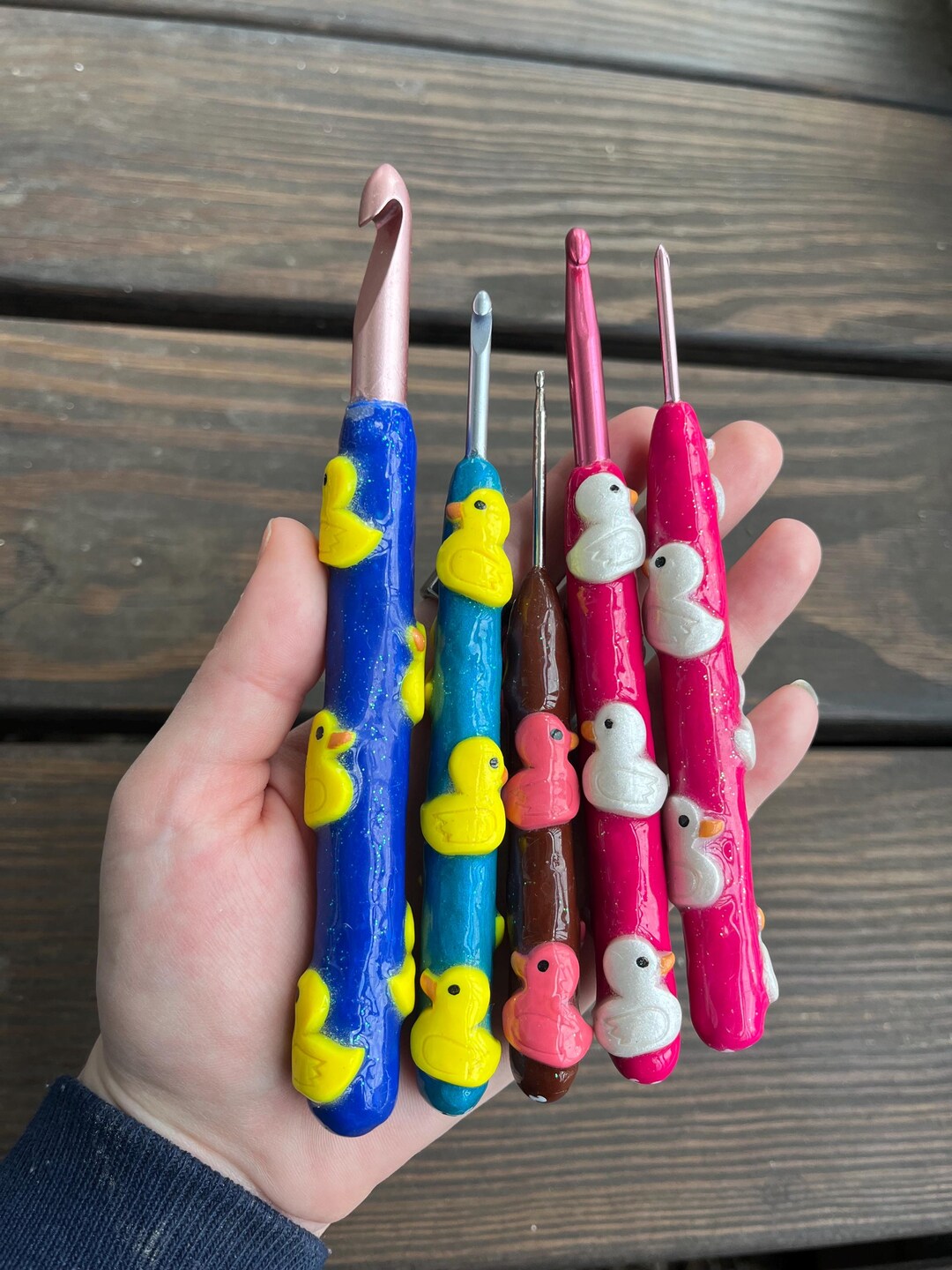 Ducky Hooks, Crochet Duck Hooks, Ergonomic Crichet Hooks, Clay Crochet ...