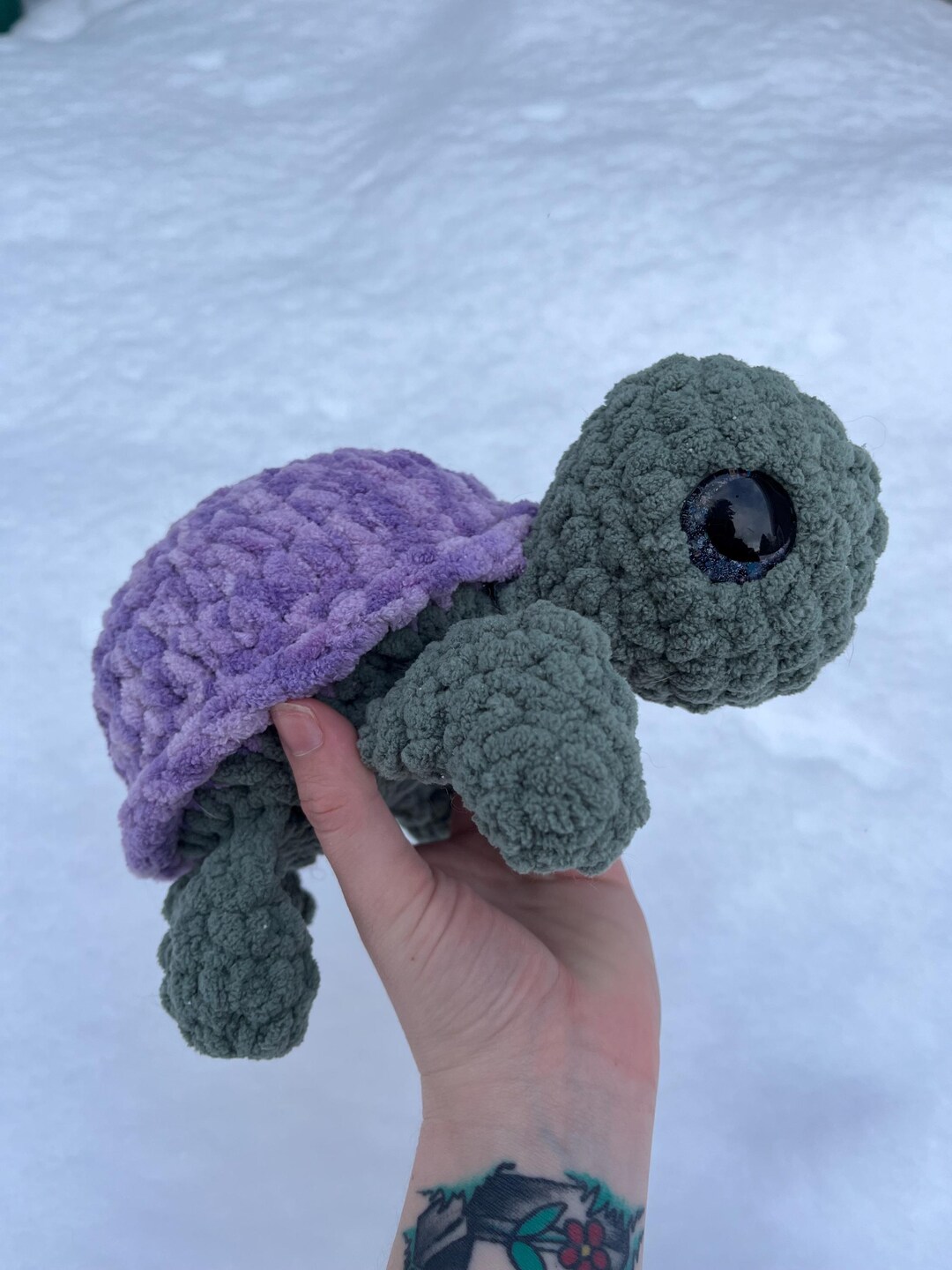 Turtle Plushie, Sea Turtle Plushie, Crochet Sea Turtle, Lilac Turtle - Etsy
