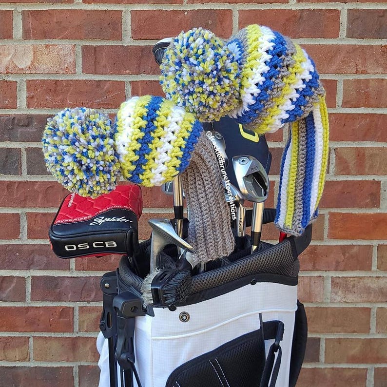 Golf Club Cover Crochet Pattern, Crochet Golf Club Cover, Club Cover ...