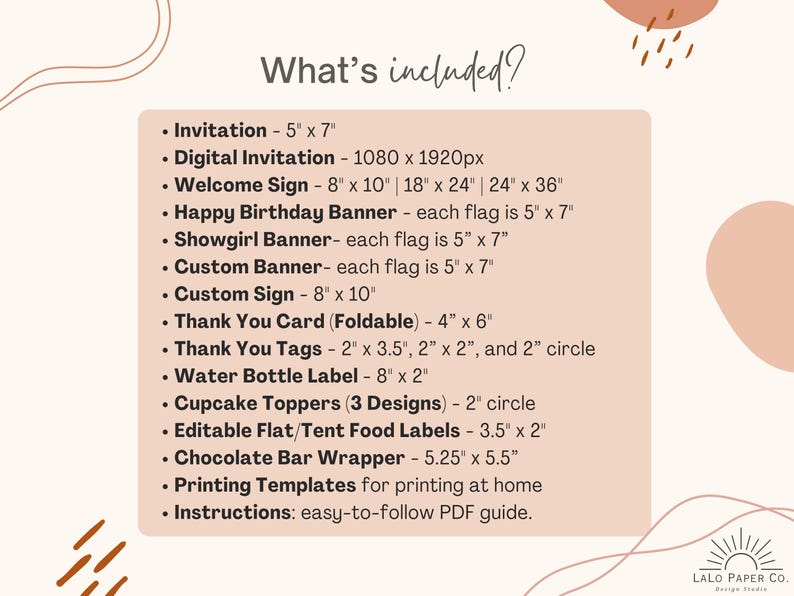 The Life of a Birthday Girl Party Bundle: Glam Showgirl Theme ...