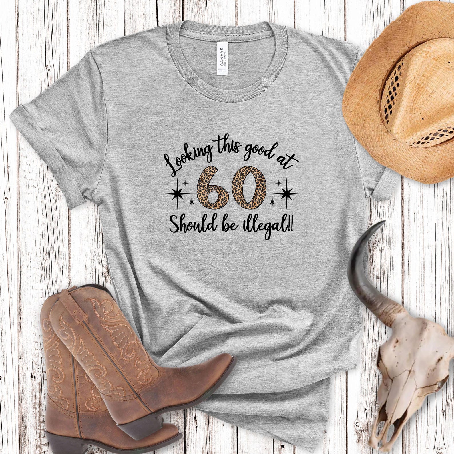 Looking Good at 60, Sixty & Fabulous Tee, Baby Boomer Gift, Birthday ...