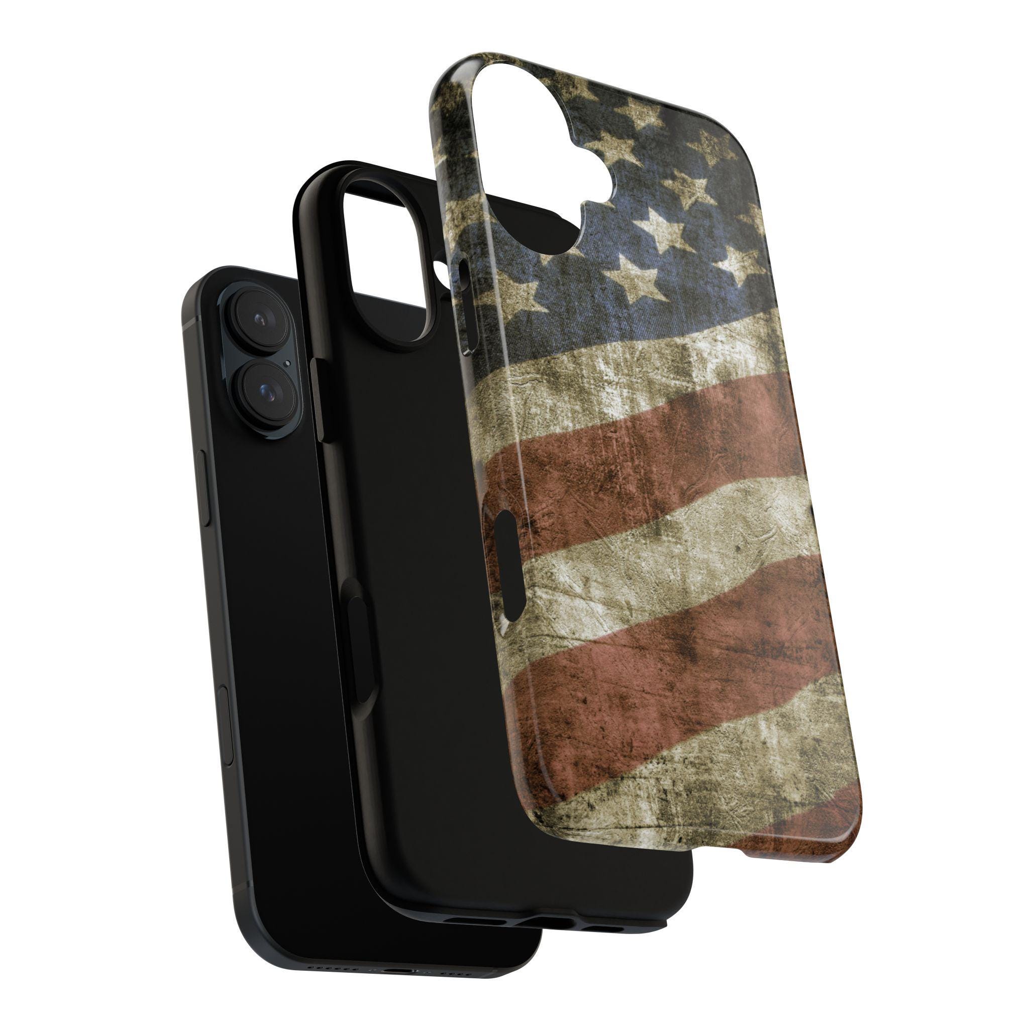 Grunge American Flag Phone Case, Compatible With Iphones 16 15 14 13 12 ...