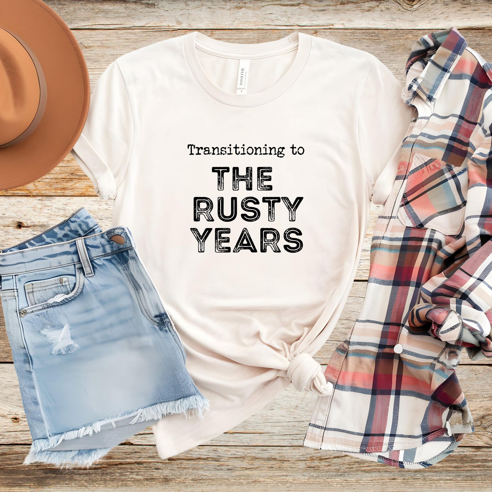 Transitioning to the Rusty Years Tee, Funny Senior Citizen Shirt, Age ...